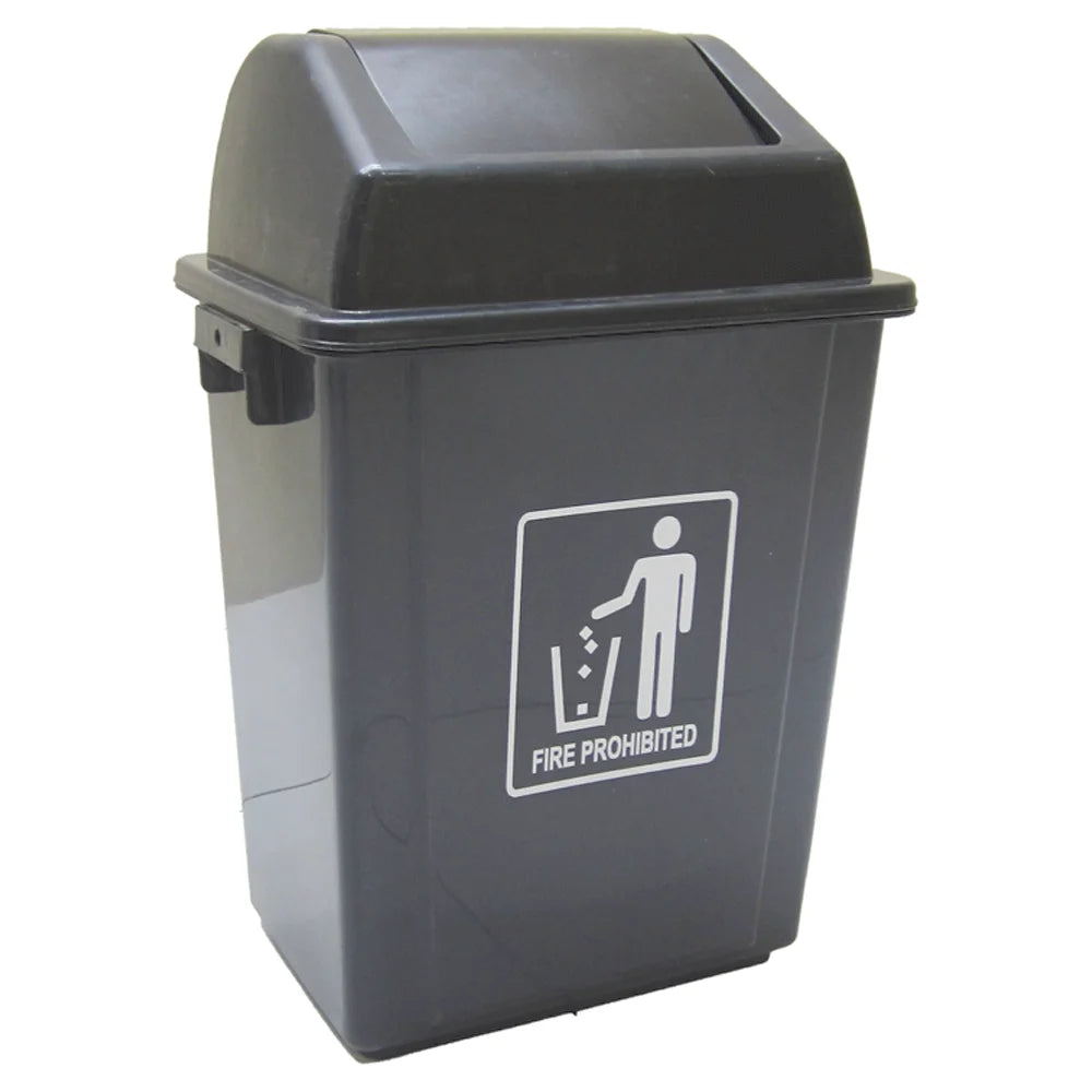 DUSTBIN PLASTIC 20L GREY PUSH TYPE – Califorca Trading LLC