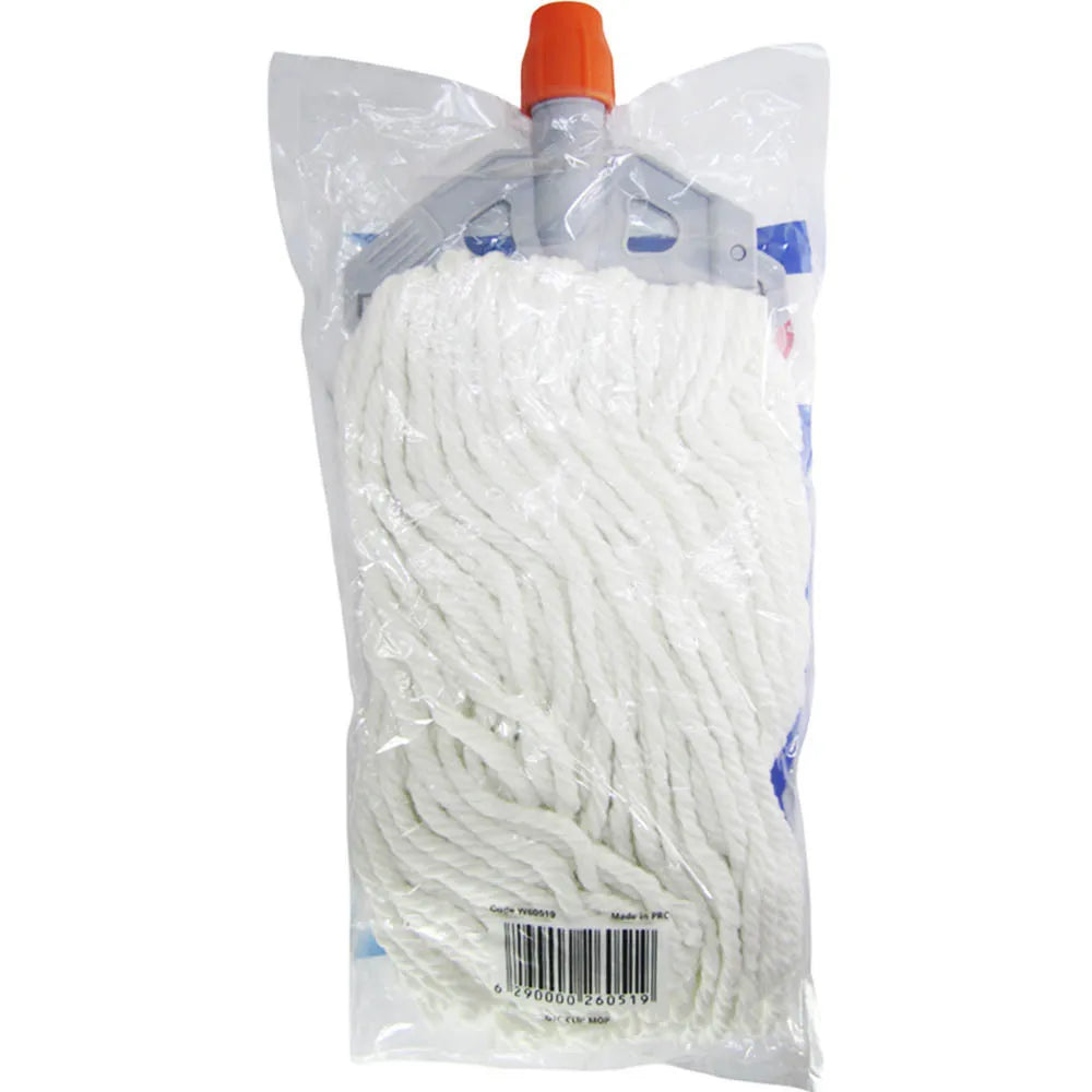 Moonlight Cotton Mop with PVC Clip - 260g with 120cm Wooden Handle ...
