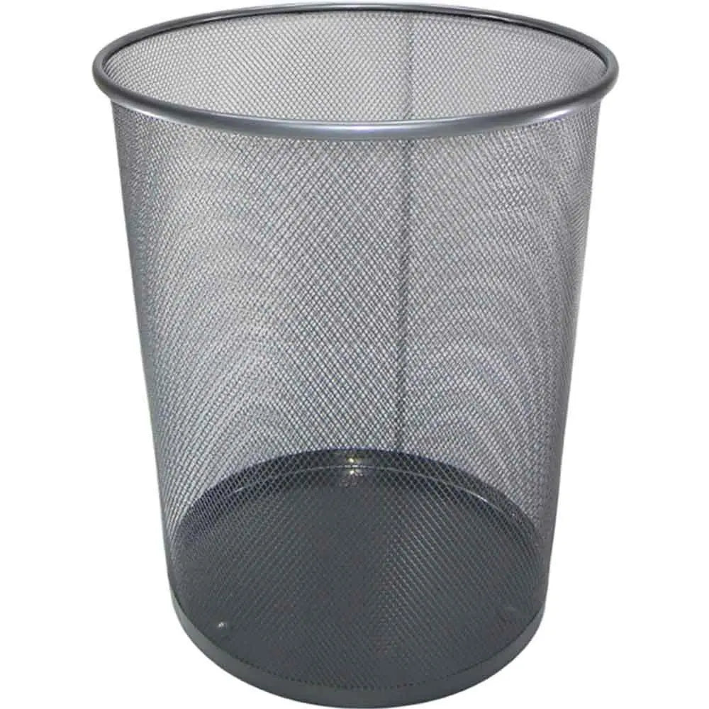 Office Dustbin With Silver Metal Mesh 18 L 52333 – Califorca Trading LLC
