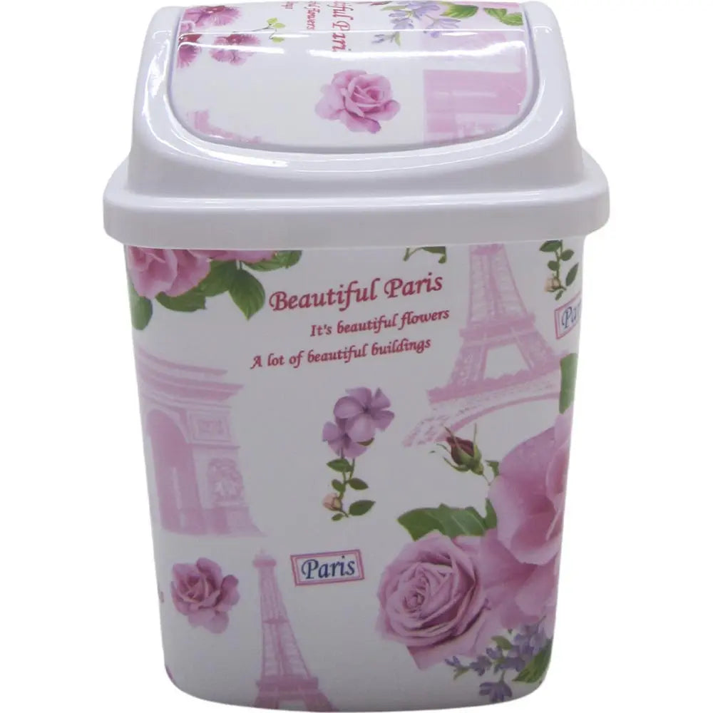 Home Dustbin with Push Type Swing Lid Flower Design 9l 70832 ...