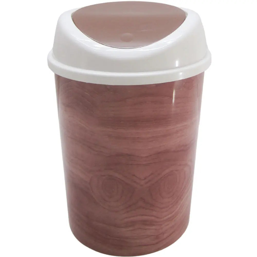 Home Dustbin with Push Type Swing Lid Wooden Design 16L 70728 ...
