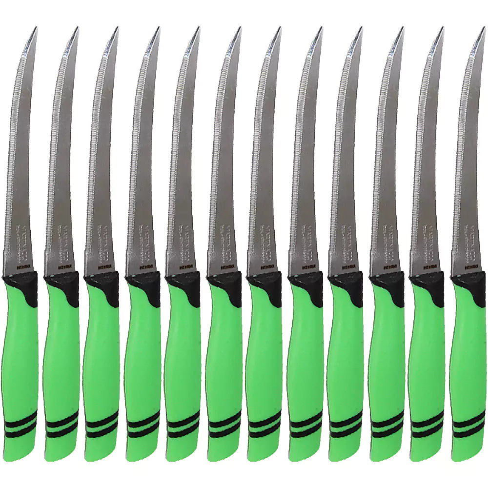 Martinazzo Tomato Knife Green Plastic Handle 5", 12 Pcs Card 21532/03 ...
